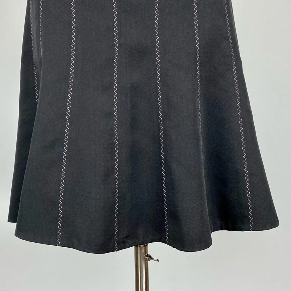 Rebecca Taylor | Skirts | Rebecca Taylor Womens Black Silk Flare A Line ...